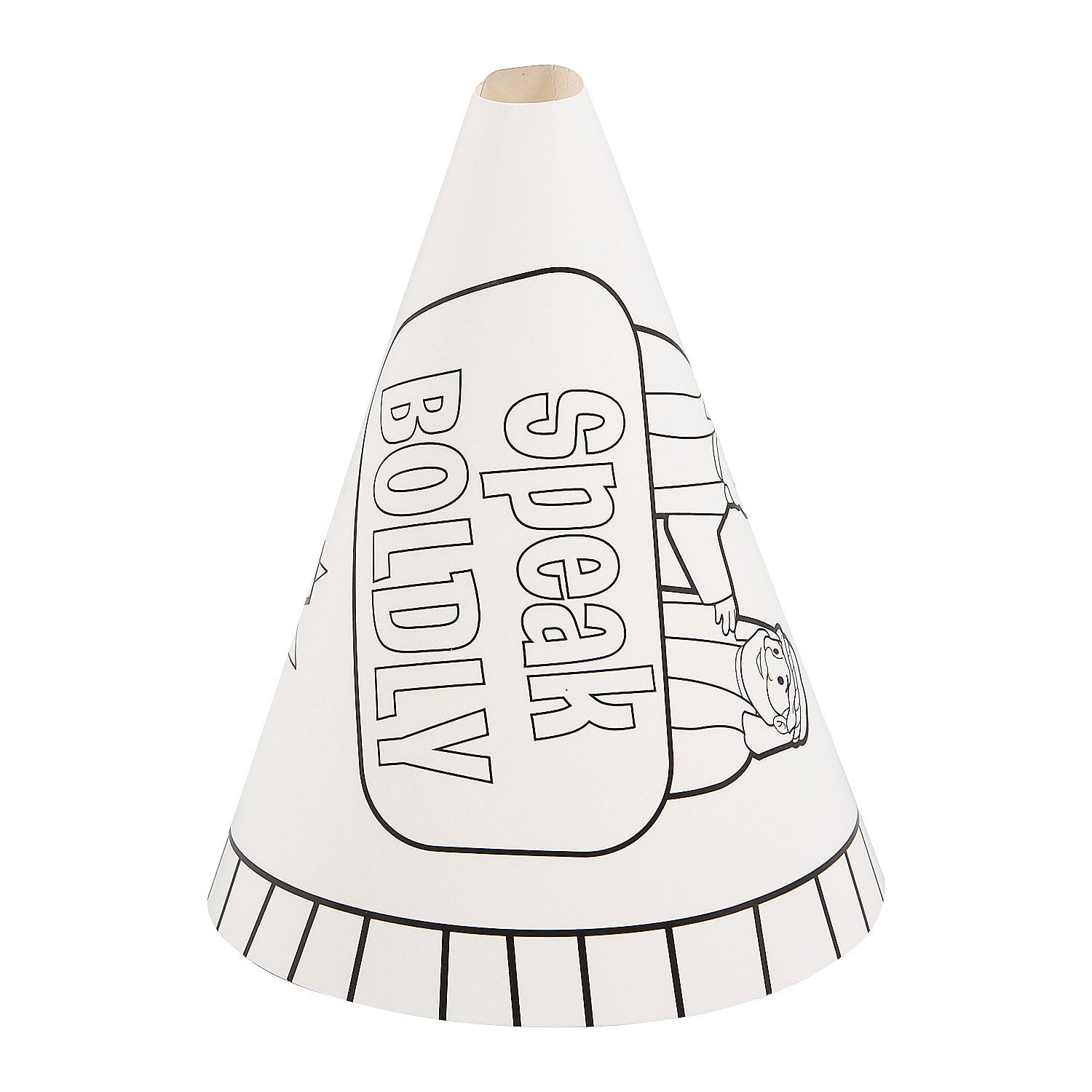 5 1/2" x 4" Color Your Own Religious Speak Boldly Megaphones - 12 ...