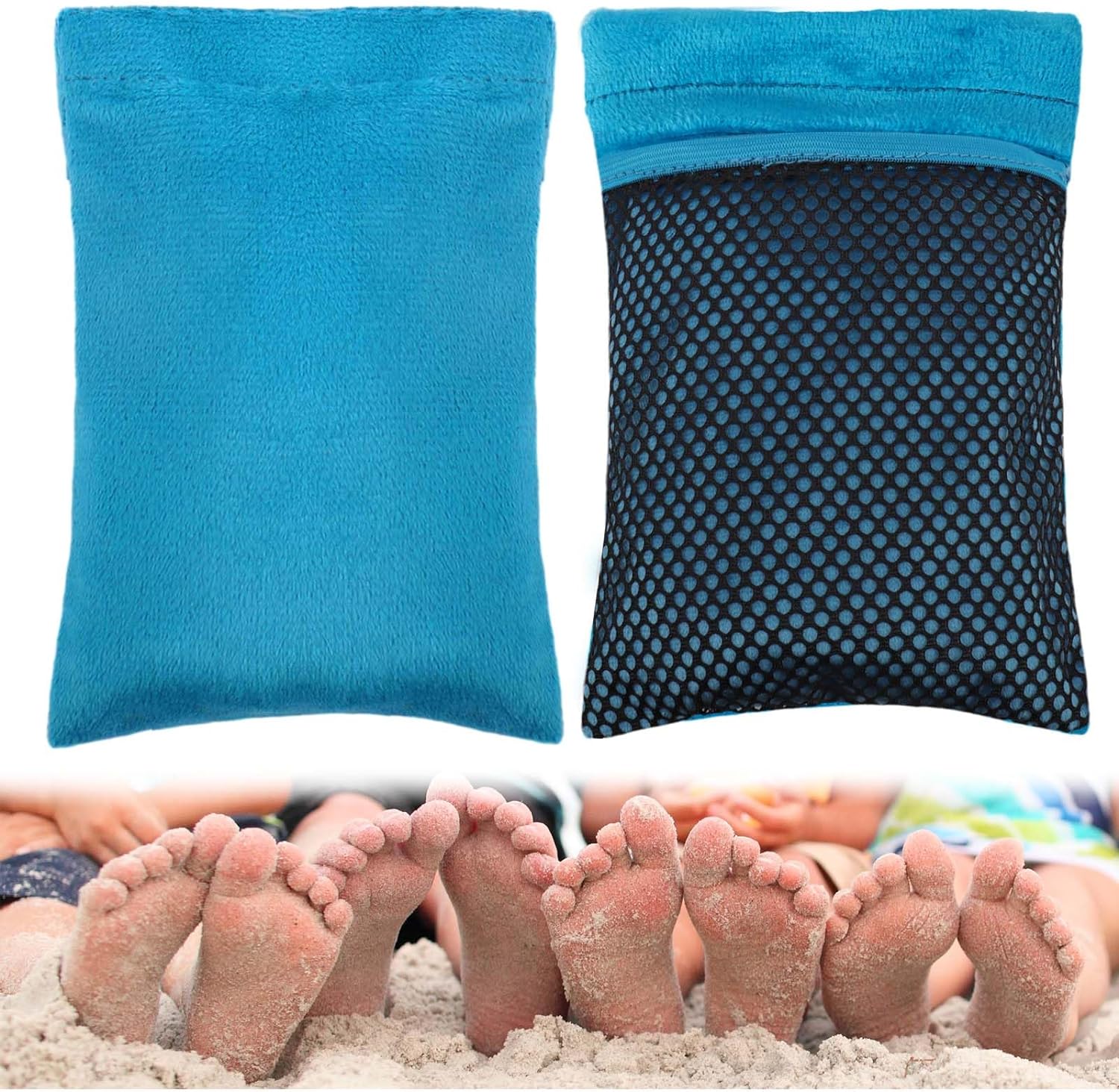 5.1 * 7.9 Inch 2PCS Big Beach Sand Removal Bag, Sand Remover for Beach ...