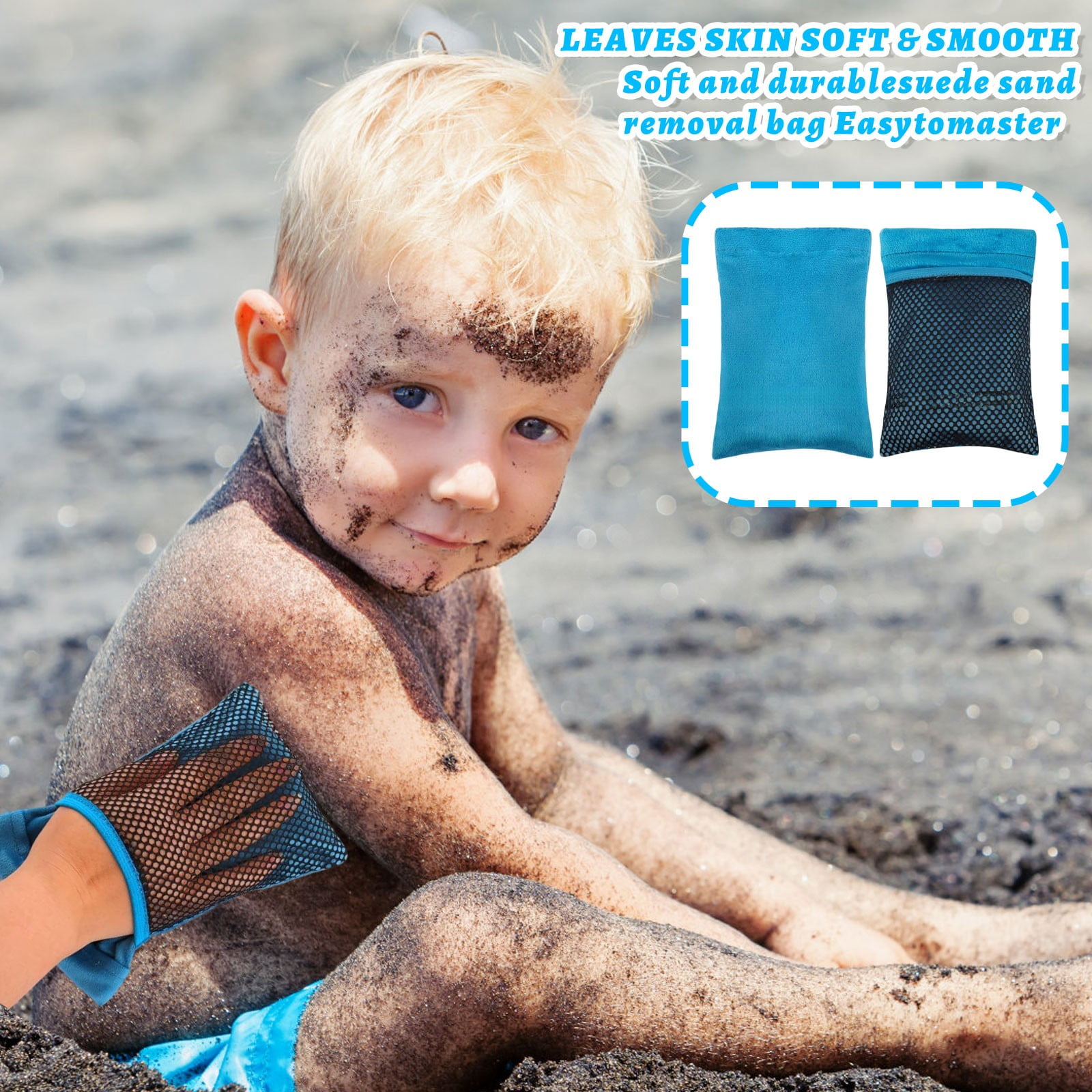 5.1 * 7.9 Inch Big Beach Sand Removal Bag, Sand Remover for Beach, Wipe ...