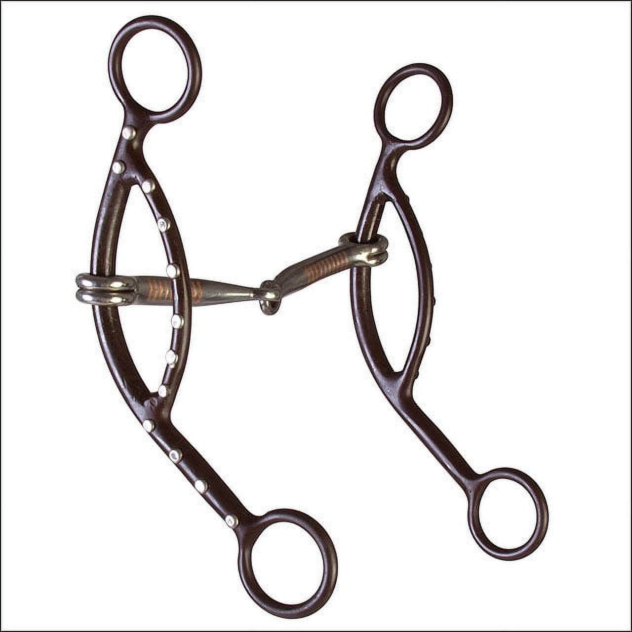 5-1/8 In Hilason Brown Steel Sliding Snaffle Mouth Gag Horse Bit ...