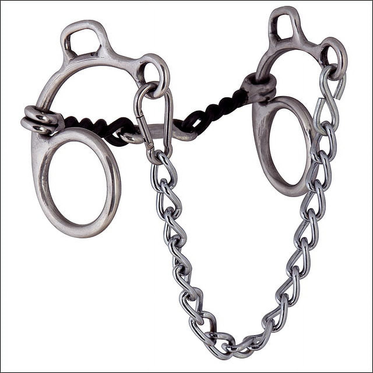 5-1/8 In Hilason Stainless Steel Horse Gag Bit Sweet Iron Twist Dogbone ...