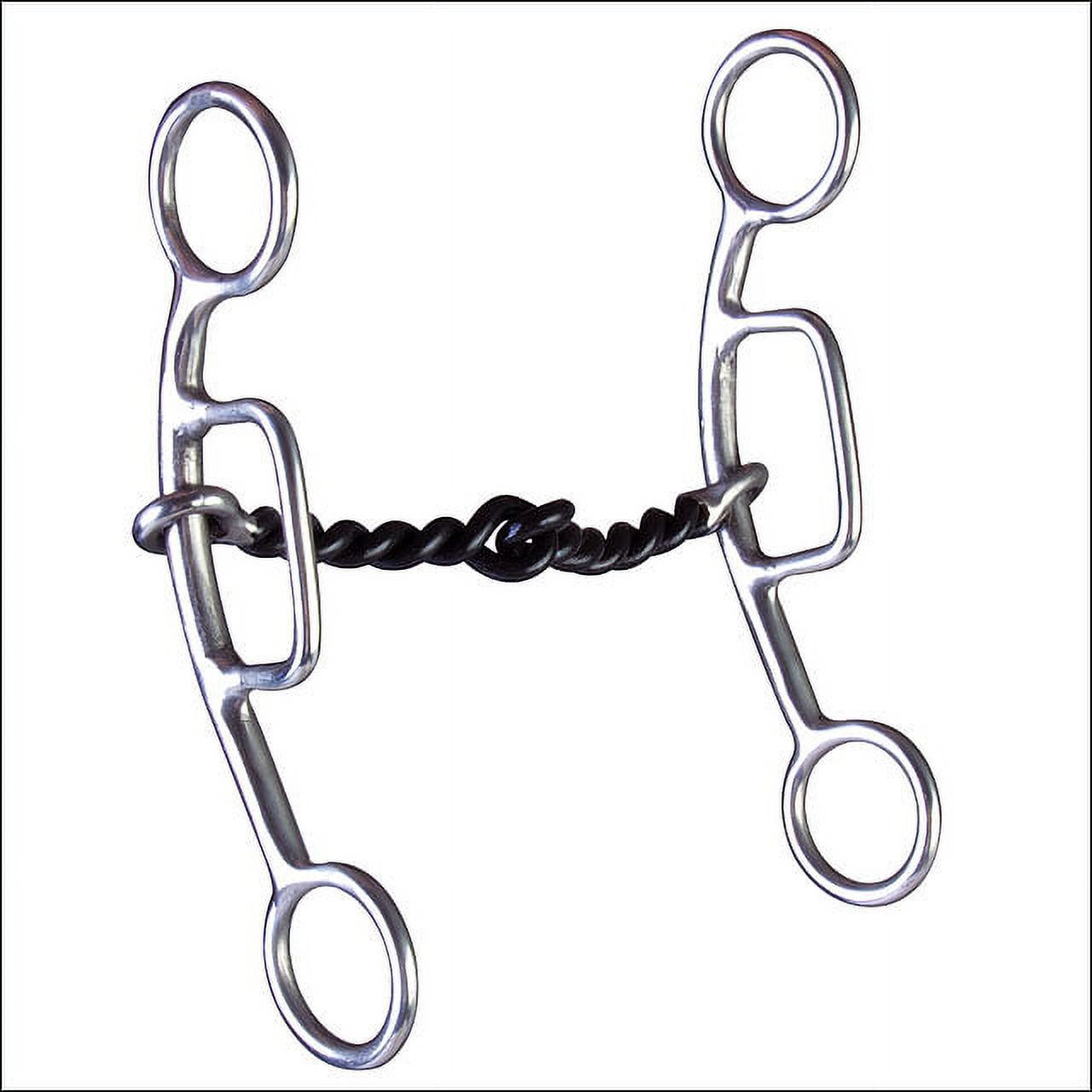 5-1/8 In Hilason Stainless Steel Sliding Horse Gag Bit Twisted Wire ...