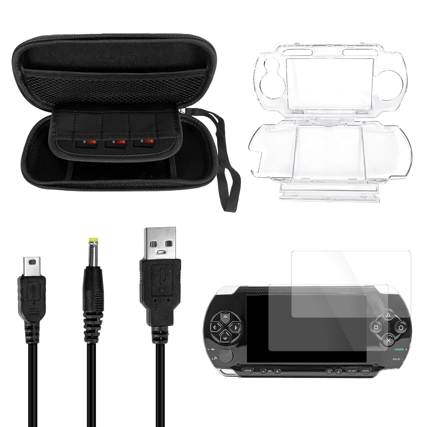 5 in 1 Accessories Kit for PSP 1000, Carrying Case for PSP 1000 ...