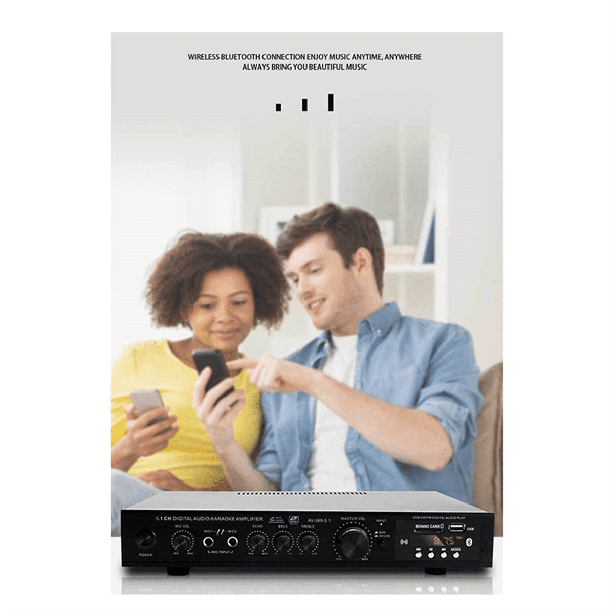 5.1 Channel HIFI Amplifier Subwoofer High Power Stage Home Theater ...