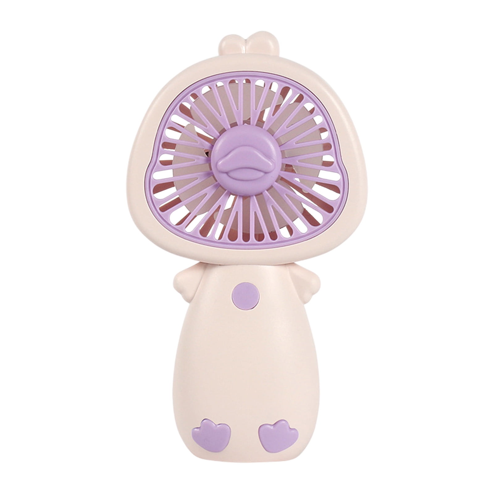 5.1" Cute Handheld Fan - 3-Speed USB Rechargeable with 8.5hr Runtime ...
