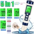 5 In 1 Digital Water Quality Tester Meter PH TDS EC Salinity ...