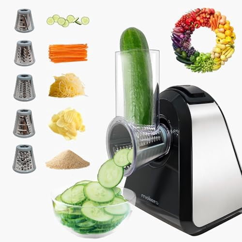 5 in 1 Electric Cheese Grater for Block Cheese, Kitchen Automatic ...