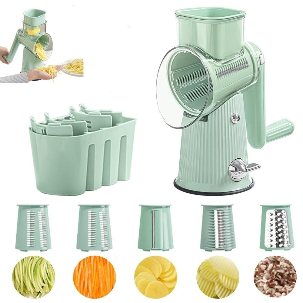 5 In 1 Food Chopper, 5 In 1 Cheese Grater, 5 In 1 Rotary Cheese Grater ...