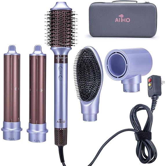 5 in 1 Hot Air Styler, High-Speed Negative Ionic Hair Dryer Fast Drying ...