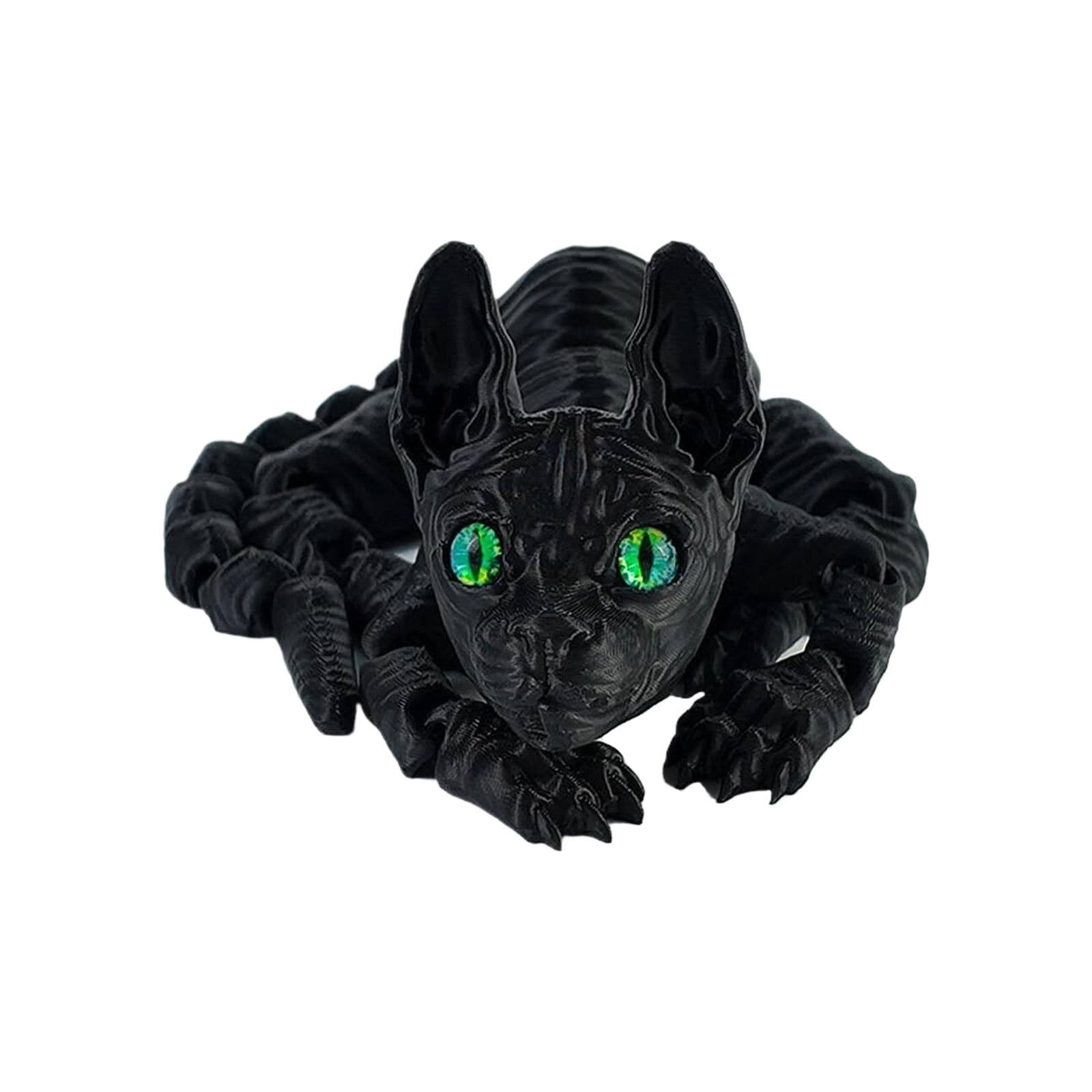 5.1 Inch Colorful Meow Model, 3D Printed Hairless Cat, Flexible ...