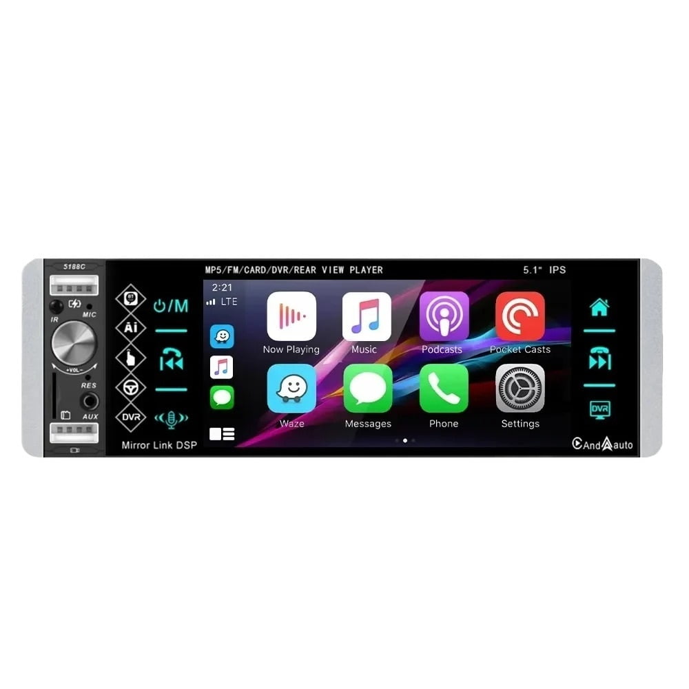5.1 Inch MP5 Audio Video Player AI Voice 1 Din Carplay Car Radio ...