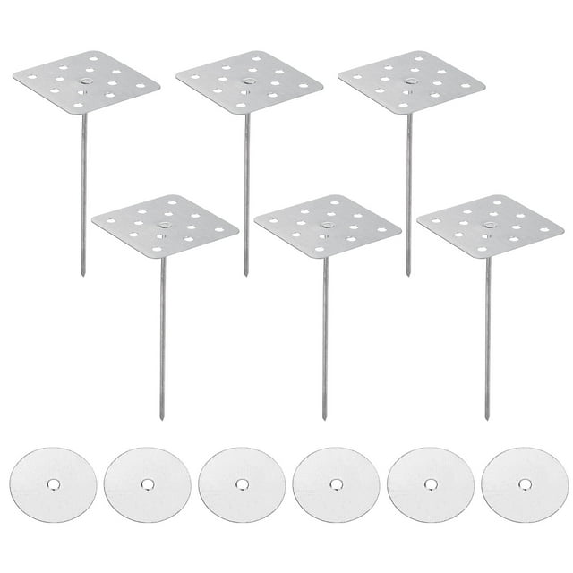 5.1 Inch Perforated Insulation Pins with Round Washers, 50 Pack ...