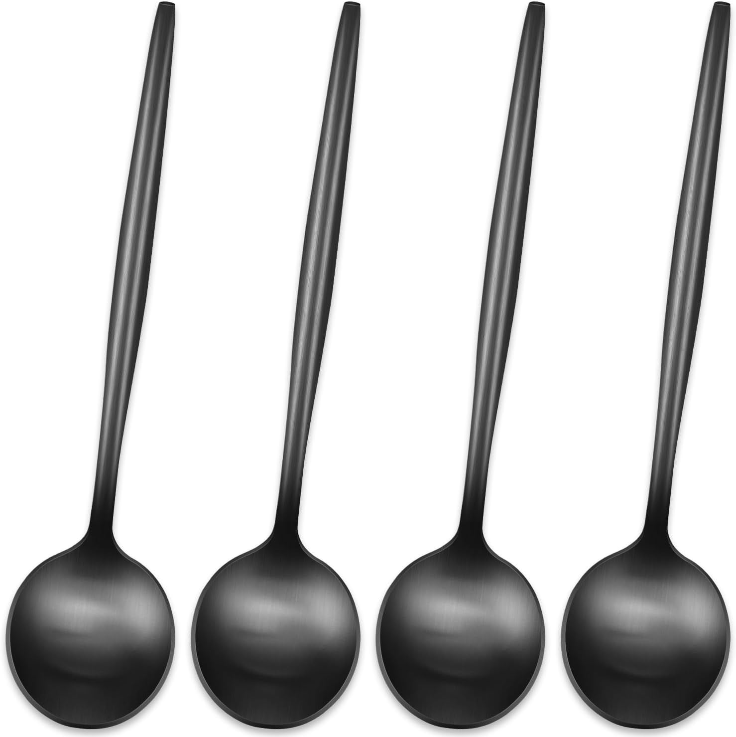 5.1 Inches Satin Black SS18/10 Teaspoon,Set Of 4 Stainless Steel Mini ...
