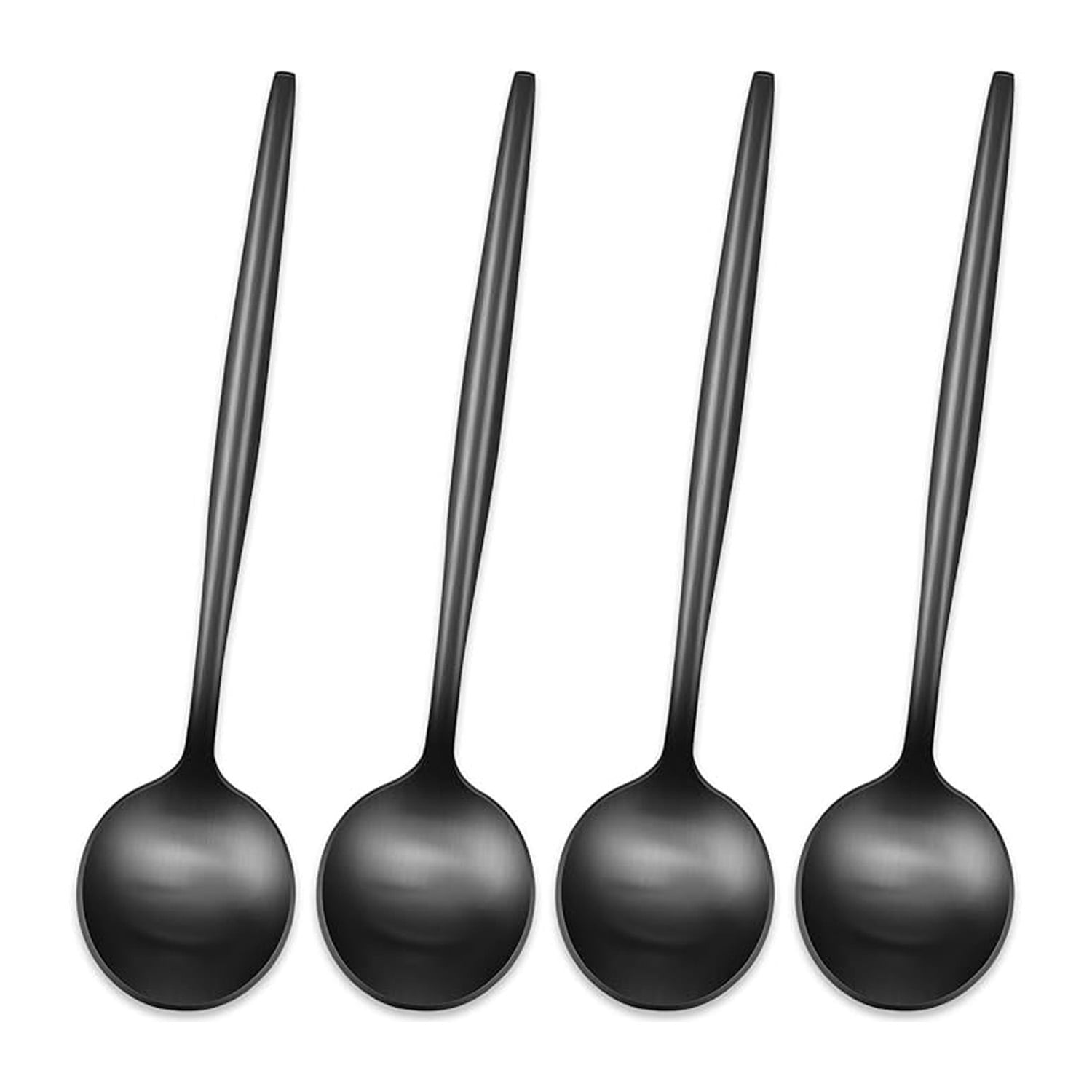 5.1 Inches Satin Black SS18/10 Teaspoon,Set Of 4 Stainless Steel Mini ...