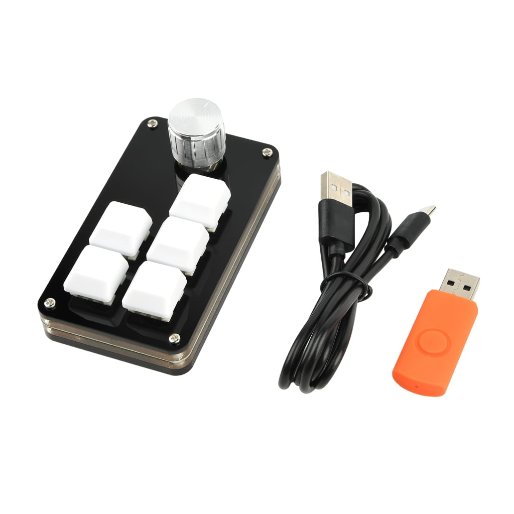 5 1 Knob USB Gaming Keypad Customizable Programmable Copy Pastes Small ...