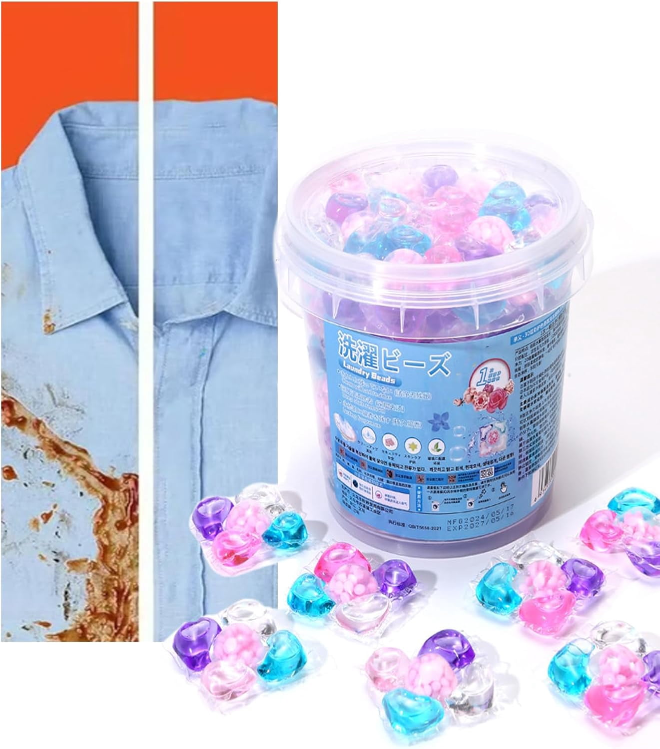 5 in 1 Laundry Pods with Beads, 2025 New 5 in 1 Laundry Pods with ...