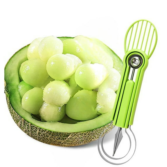 5 in 1 Melon Spoon Set | Stainless Steel Fruit Carving Tool ...