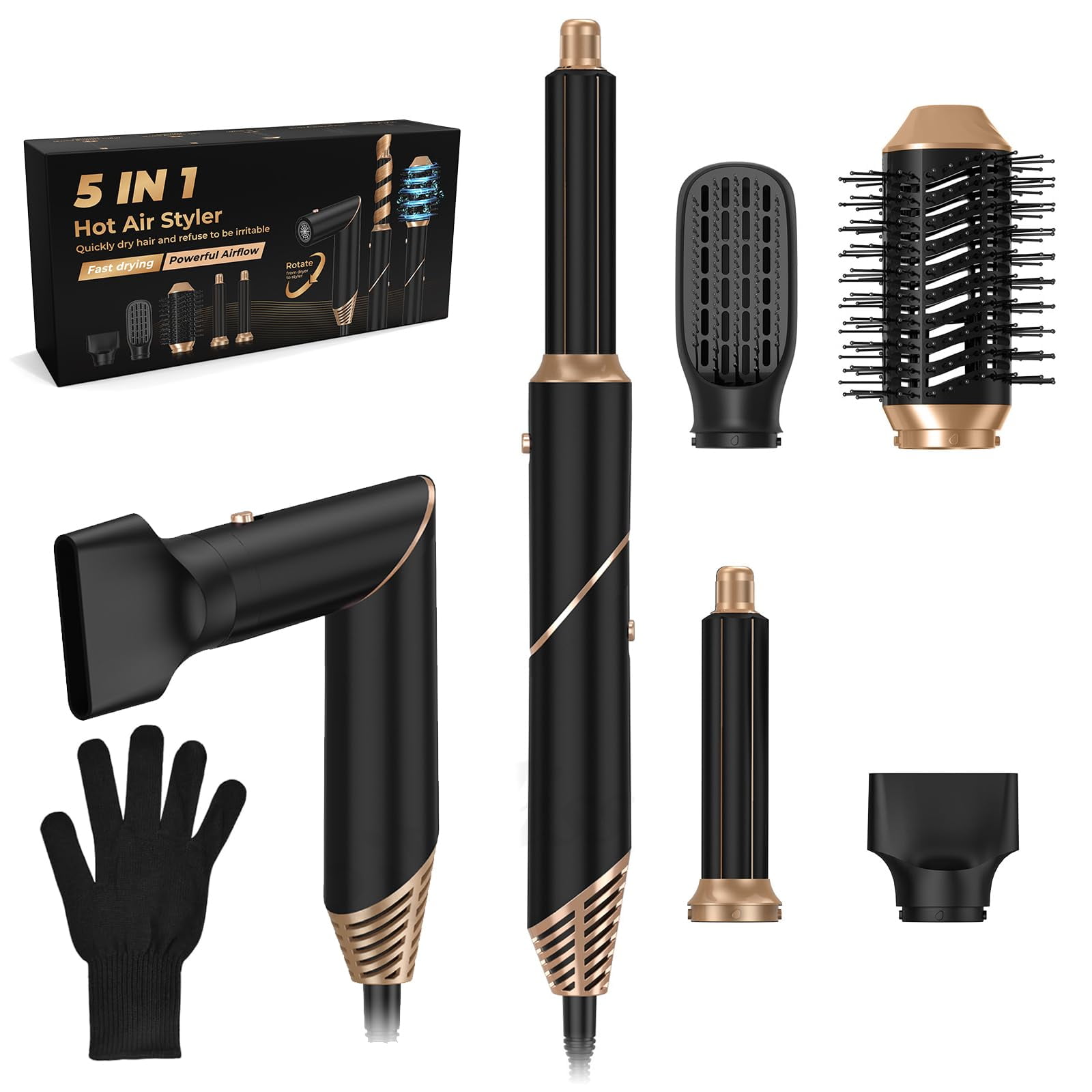 5 in 1 Multi-Styler Hair Dryer & Brush Set • Hot Air Brush with ...