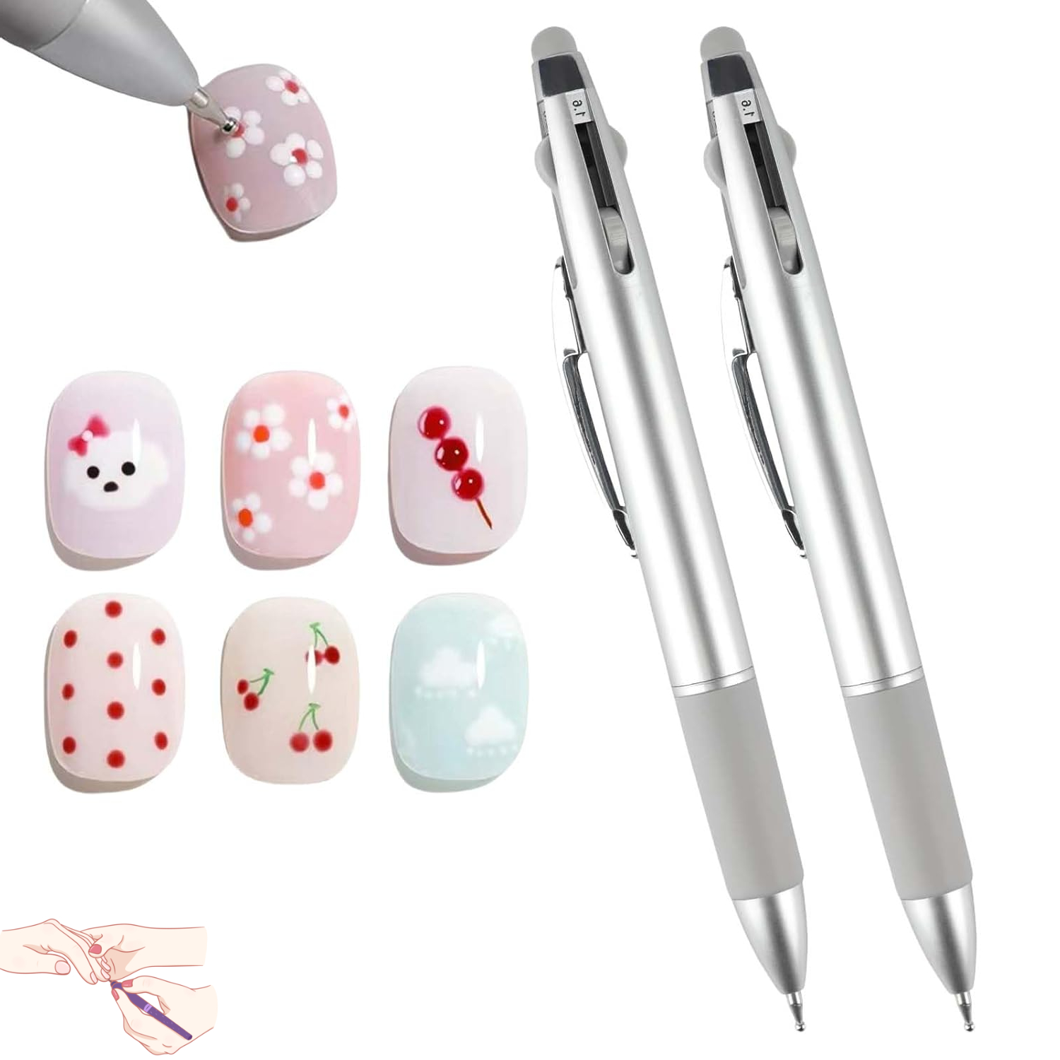 5 in 1 Nail Art Dotting Pen, Nail Dotting Pen Nail Art Dotting Tools in ...