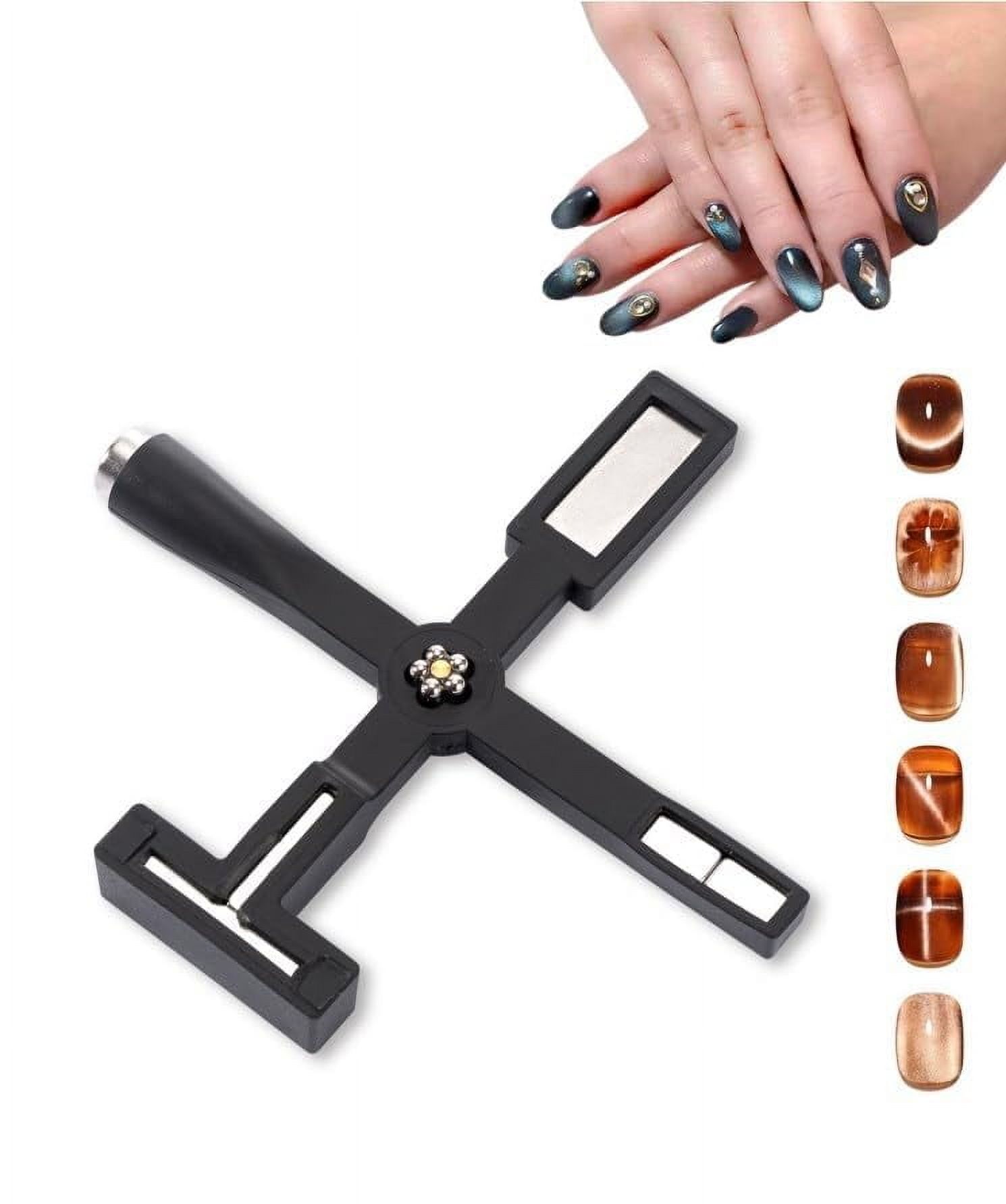 5 in 1 Nail Magnet Tool Set - Flower Design Nail Magnet Pens Magnet Stick 3D Magnetic Cat Eye ...