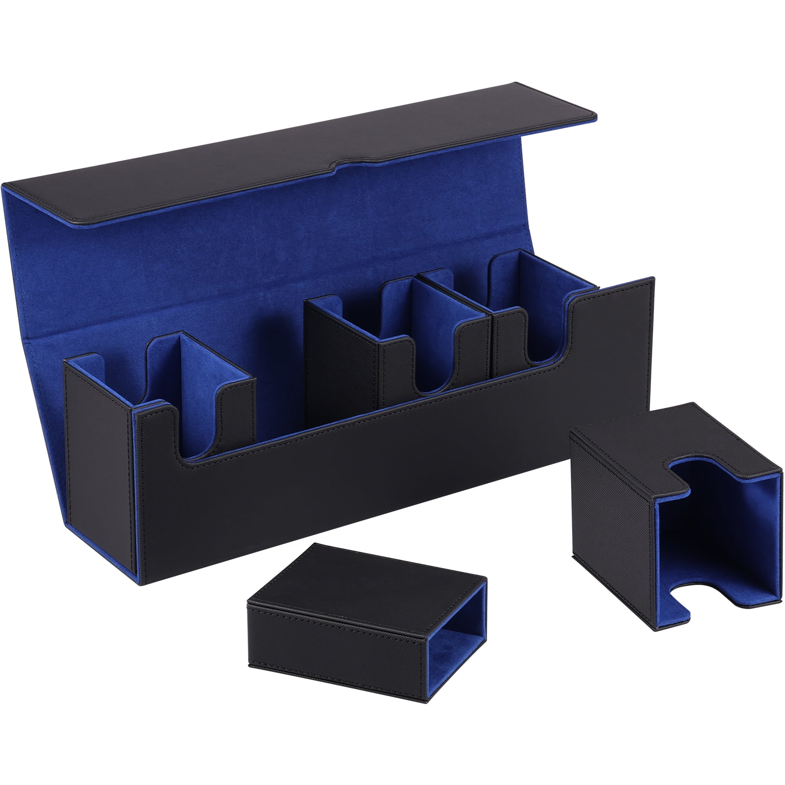 5 in 1 PU Storage Deck Box,Card Deck Box with Dice Tray and 4 Card Deck ...