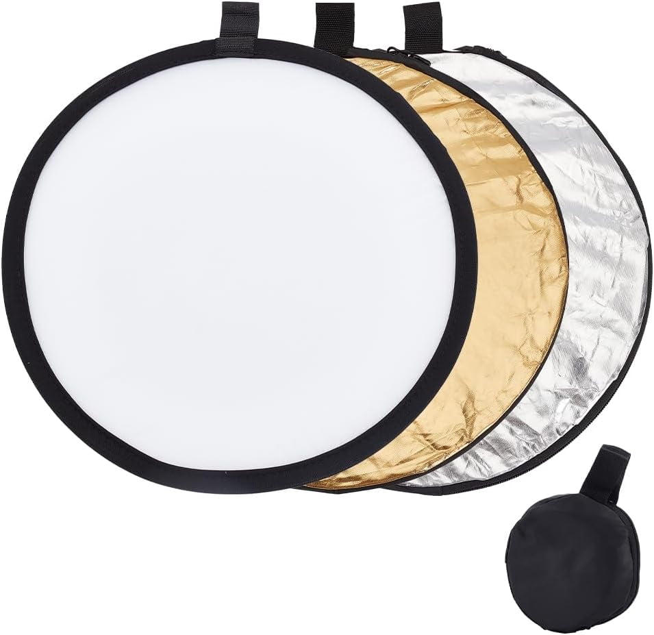 5 in 1 Photo Reflector 300x4mm Nylon Cloth with Reflective Silver/Gold ...