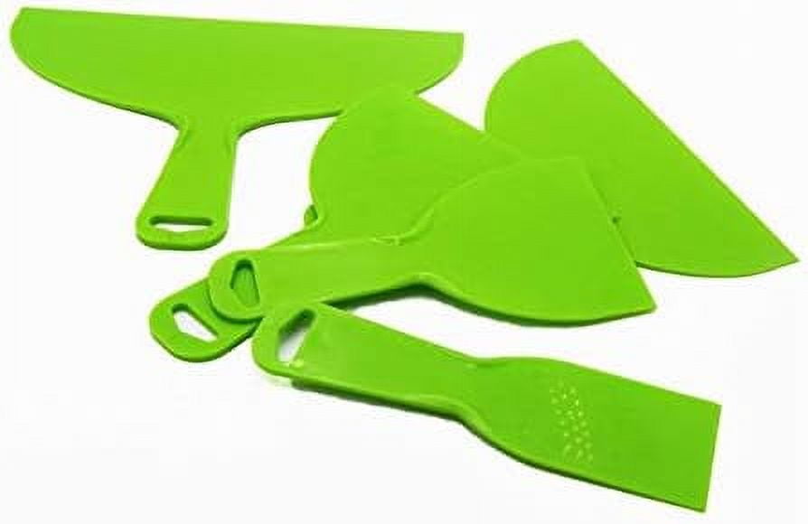 5 in 1 Putty Knife, Plastic Putty Knives Scraper Set 5 Pack Green ...