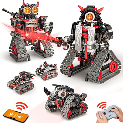 5 In 1 Stem Rc Robot Building Kit, App & Remote Control Samurai/Ninja ...
