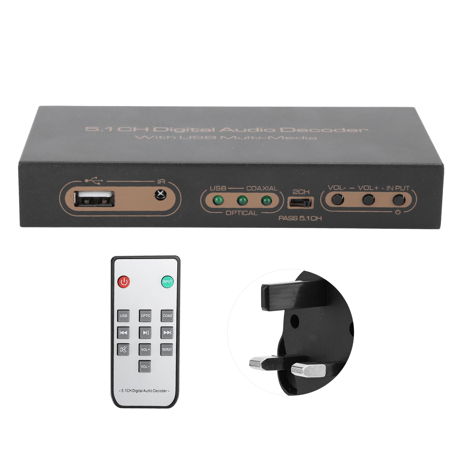 5.1 Surround Sound, AC3/DTS/LPCM Support, 100-240v UK Plug 5.1CH ...