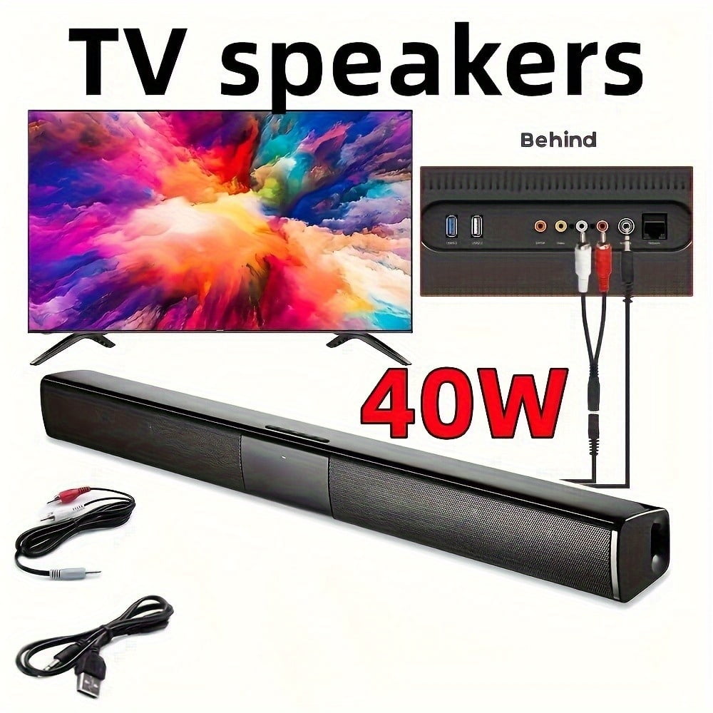 5.1 Surround Soundbar for Smart TV, 4 Speaker System with Subwoofer ...
