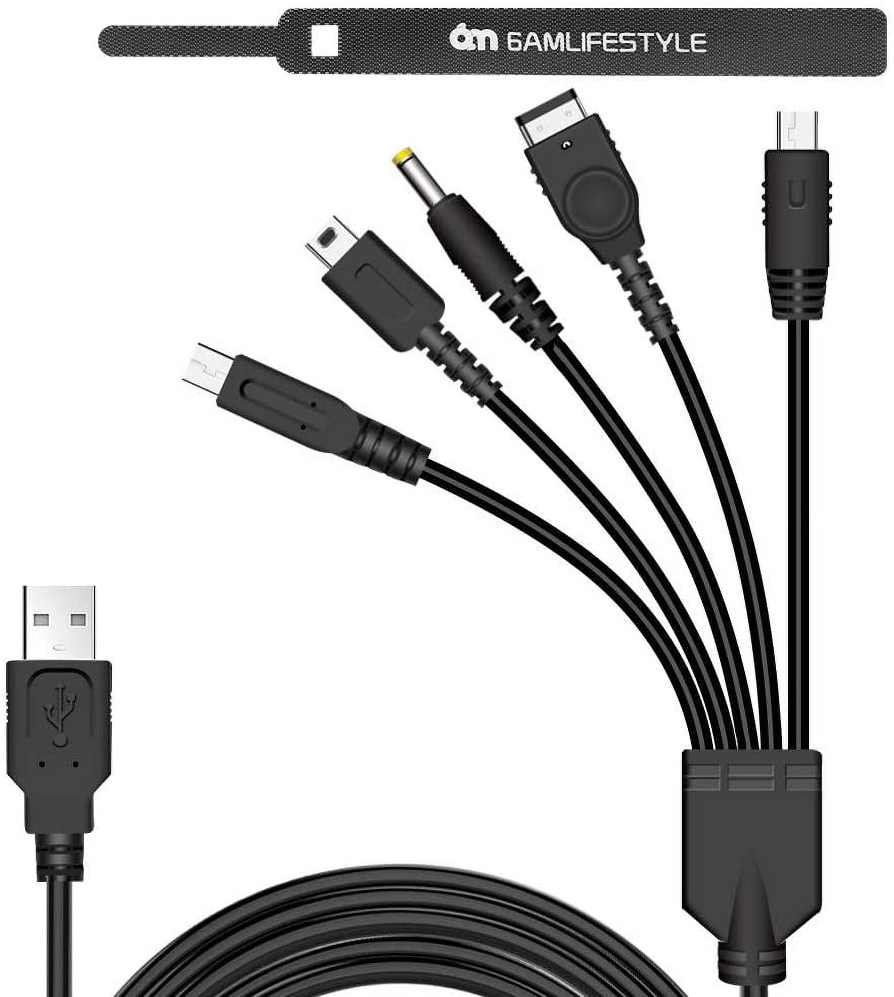5-in-1 USB Charger for Nintendo DS Lite, Wii U, New 3DS, 2DS, DSi, NDS ...