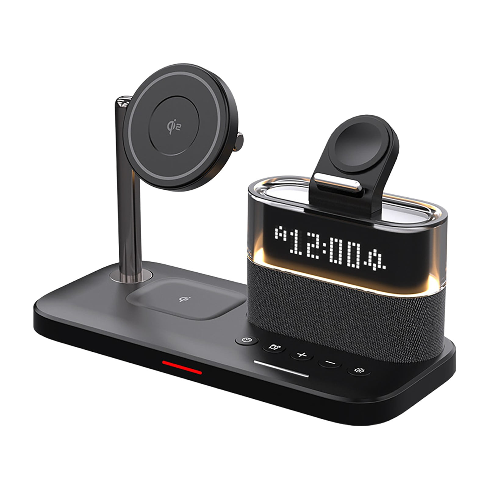 5 in 1 Wireless Charger with Alarm Clock for Apple,Mag-Safe Charging ...