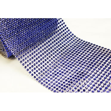Efavormart 5"x10 Yards Shiny Silver Diamond Rhinestone Ribbon Wrap Roll ...