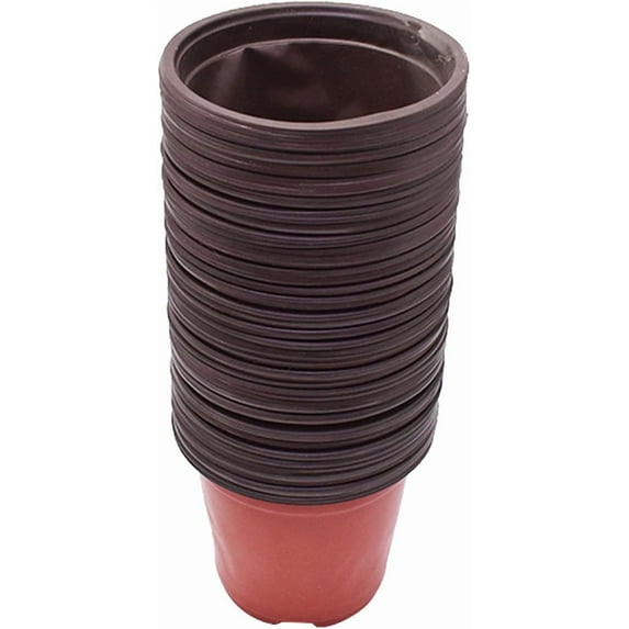 5.1 inch Plastic Plant Pots Seedling Cups 100 Pack Nursery Plant Pot ...