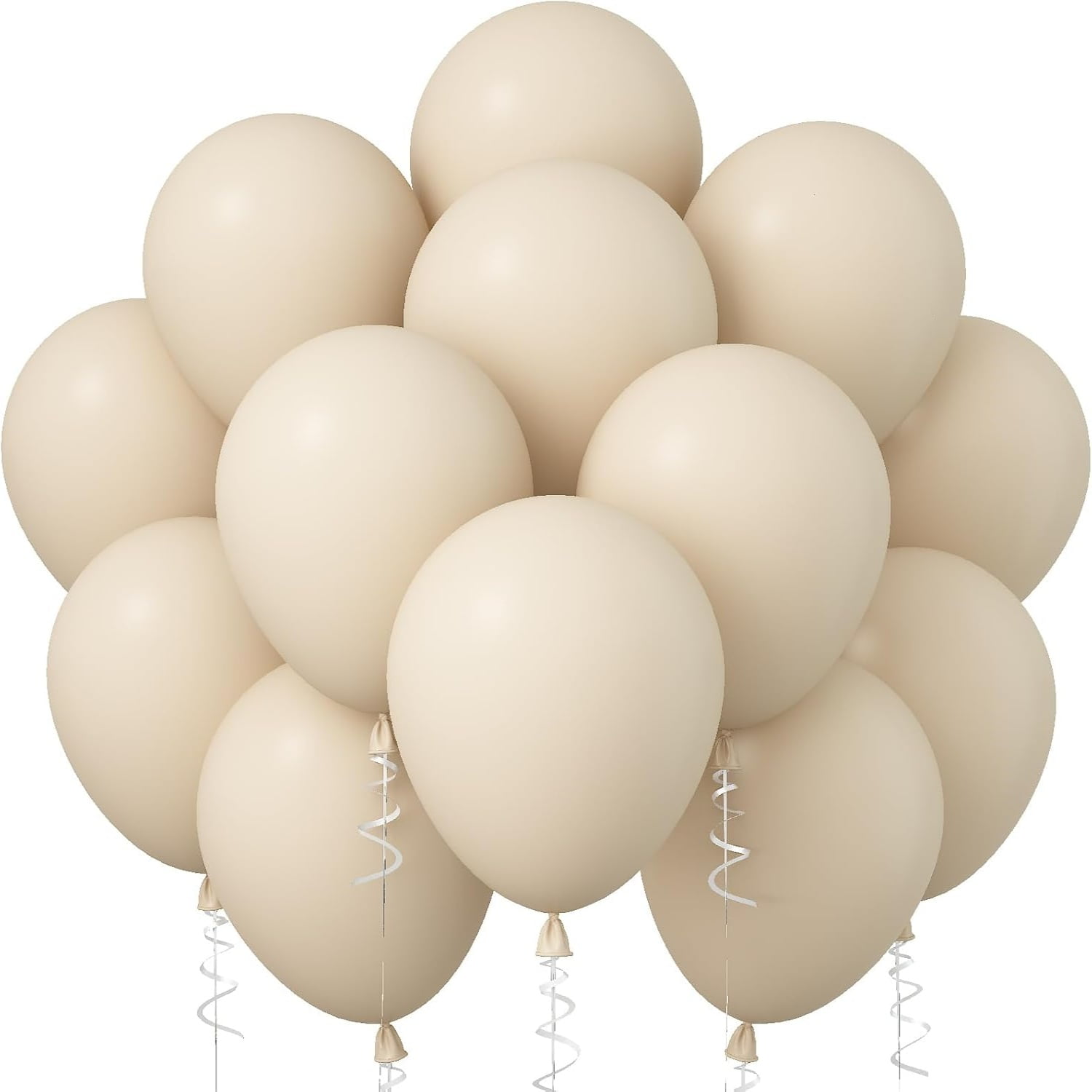 5/10/12/18" Assorted Standard Beige Balloons, 129 Count, Balloons for ...