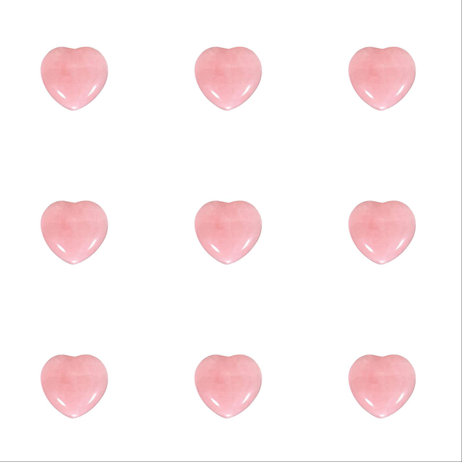 5/10/15/20Pcs 1x1 Inch Natural Rose Quartz Heart - Reiki Used for ...
