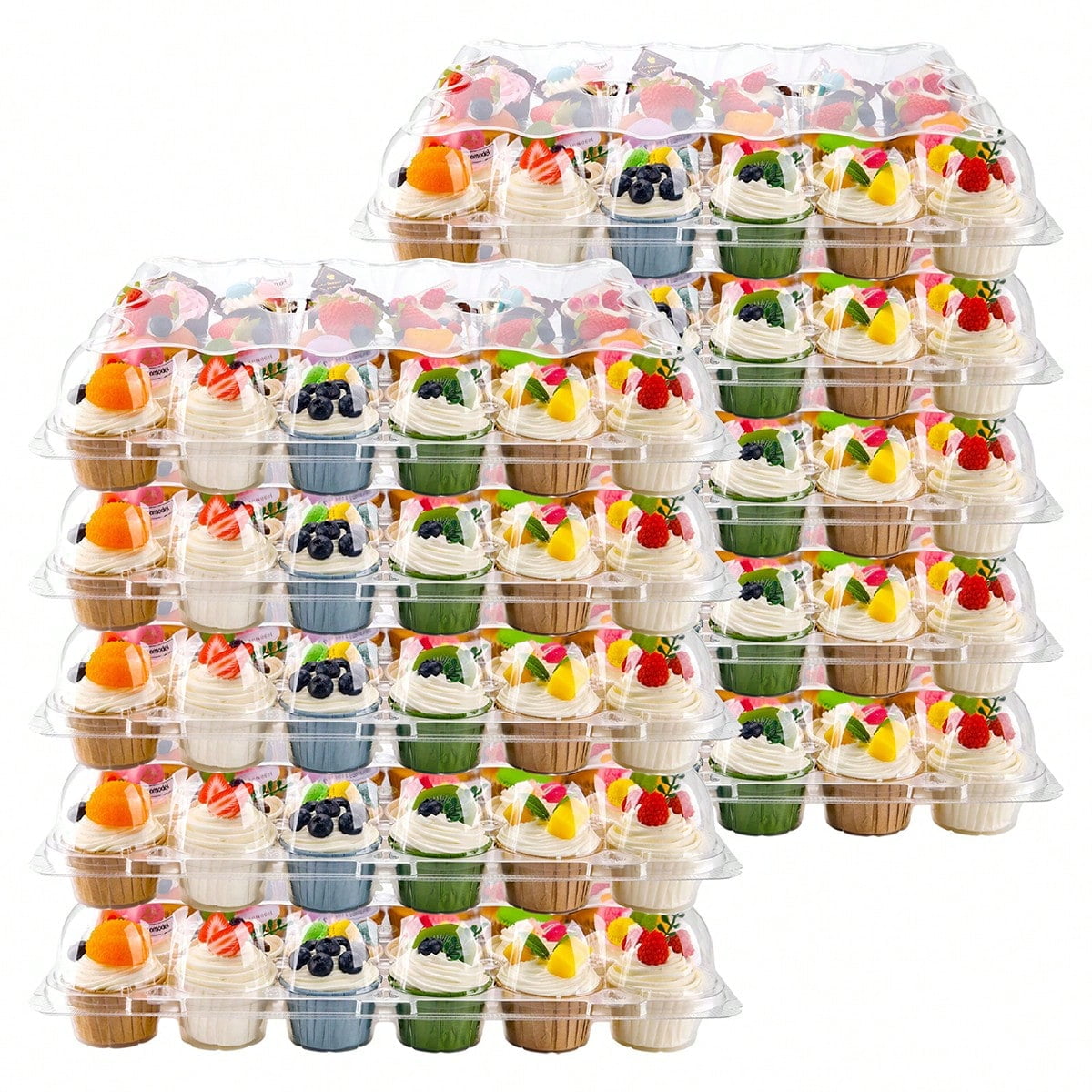 5/10/15 Pack 24 Count Cupcake Containers Cupcake Holders With ...
