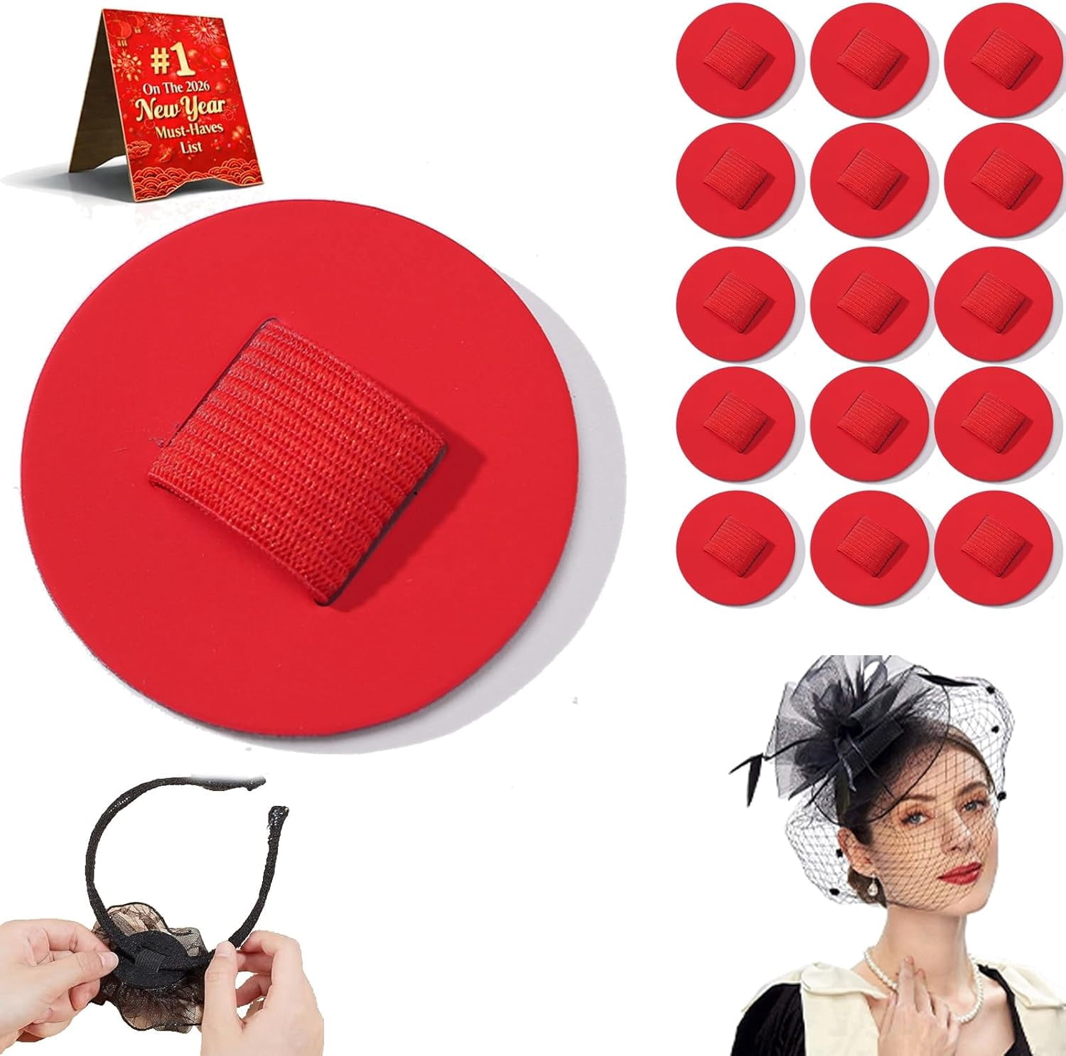 5/10/15PCS DIY Felt Hair Band Pad, Securely Glued Not Easy to Fall off ...