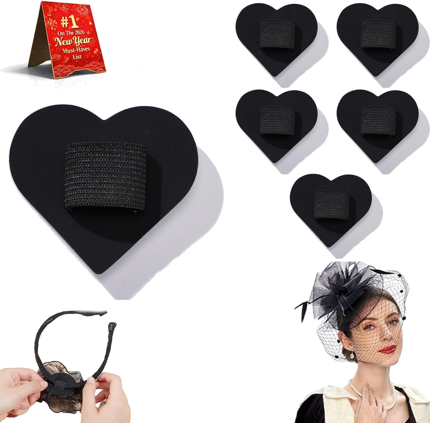 5/10/15PCS DIY Felt Hair Band Pad, Securely Glued Not Easy to Fall off ...