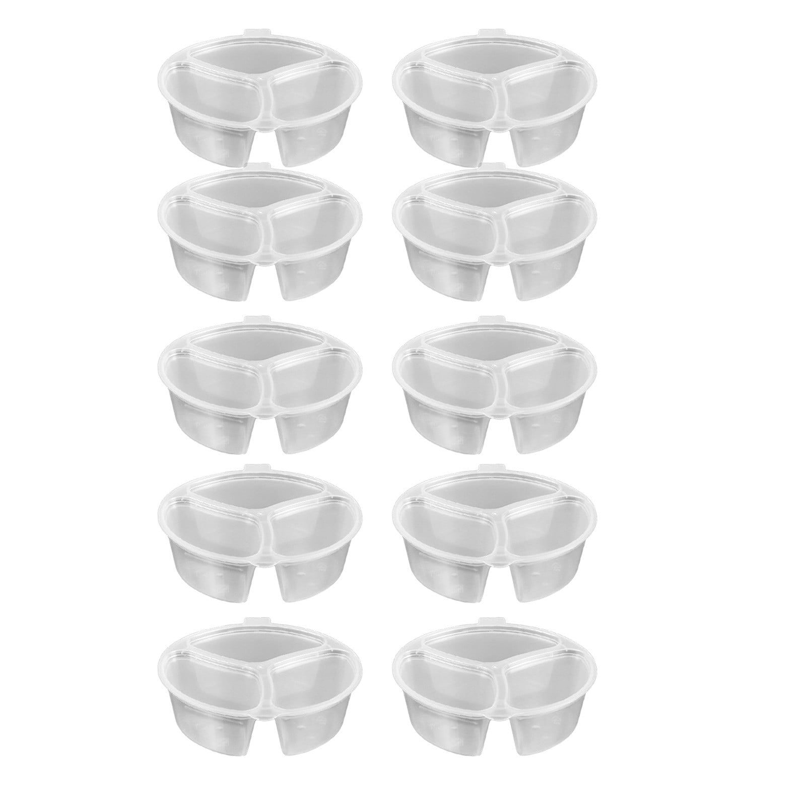 5/10/20/50 Pcs 3 Compartment Condiment Containers With Lids Reusable ...