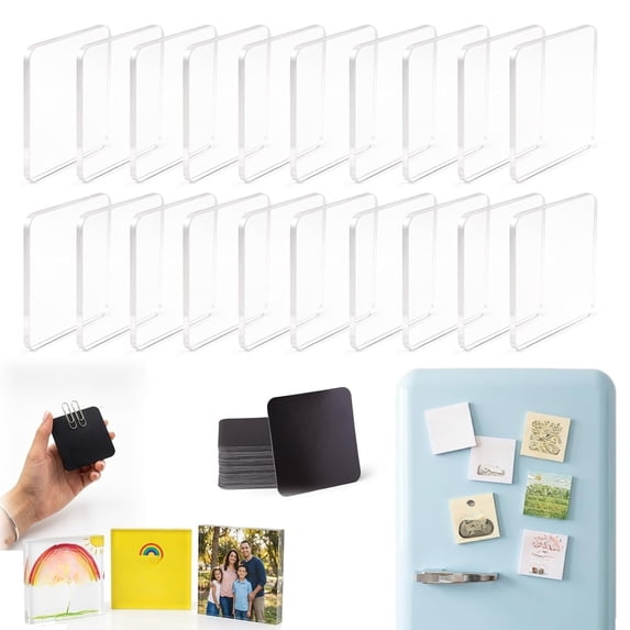 5/10/20 PCS DIY Acrylic Fridge Magnet Ki,2x2 In Magnet Making Kit with ...