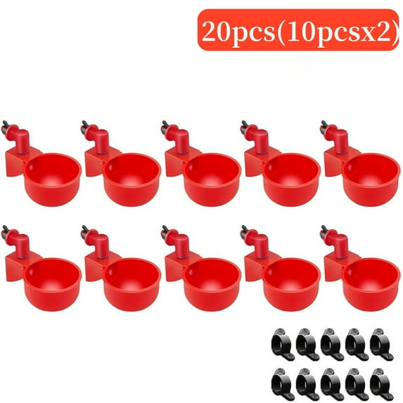 5/10/20 Pcs Automatic Poultry Drinking Bowl Chicken Waterer Cups Duck Drinking Machine Hanging ...