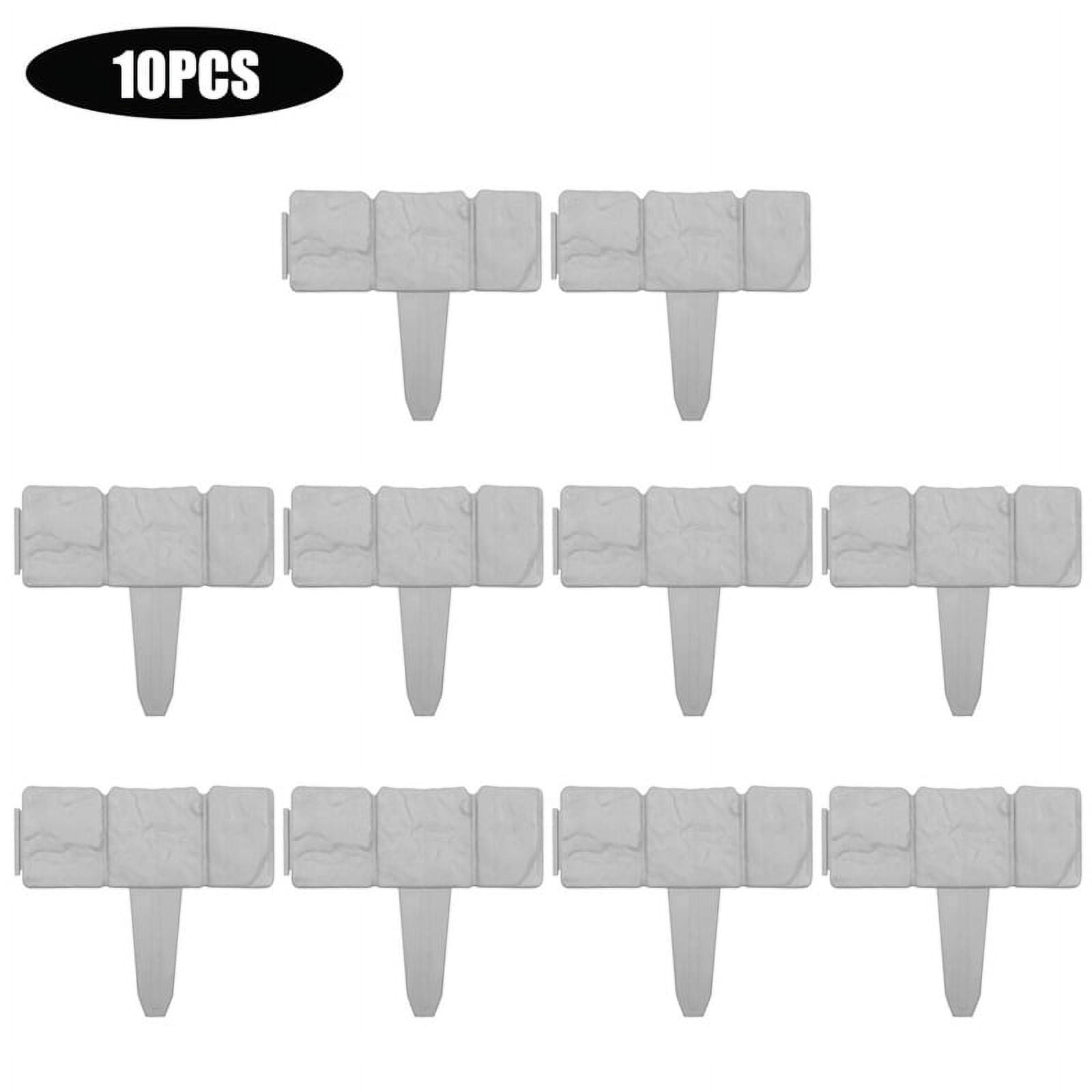 5/10/20 Pcs Imitation Stone Effect Lawn Fence Gardening Edging ...
