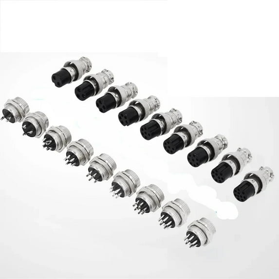 5/10/20 Sets of GX12 GX16 GX20 2 - 15 Pin Waterproof Circular Aviation Plug Sockets, a Choice of ...