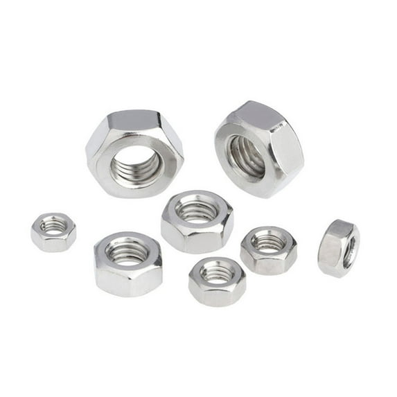 5/10/20PCSM5 M6 M8 M10 White Zinc Hex Nut Reverse Thread Nuts Rotate ...