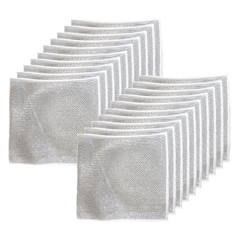 5/10/20Pcs Multifunctional Non-Scratch Wire Dishcloth Metal Mesh ...