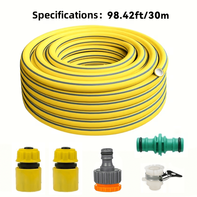 5/10/20m Heavy-Duty Rubber Garden Hose - Scratch & Wear Resistant, Leak ...