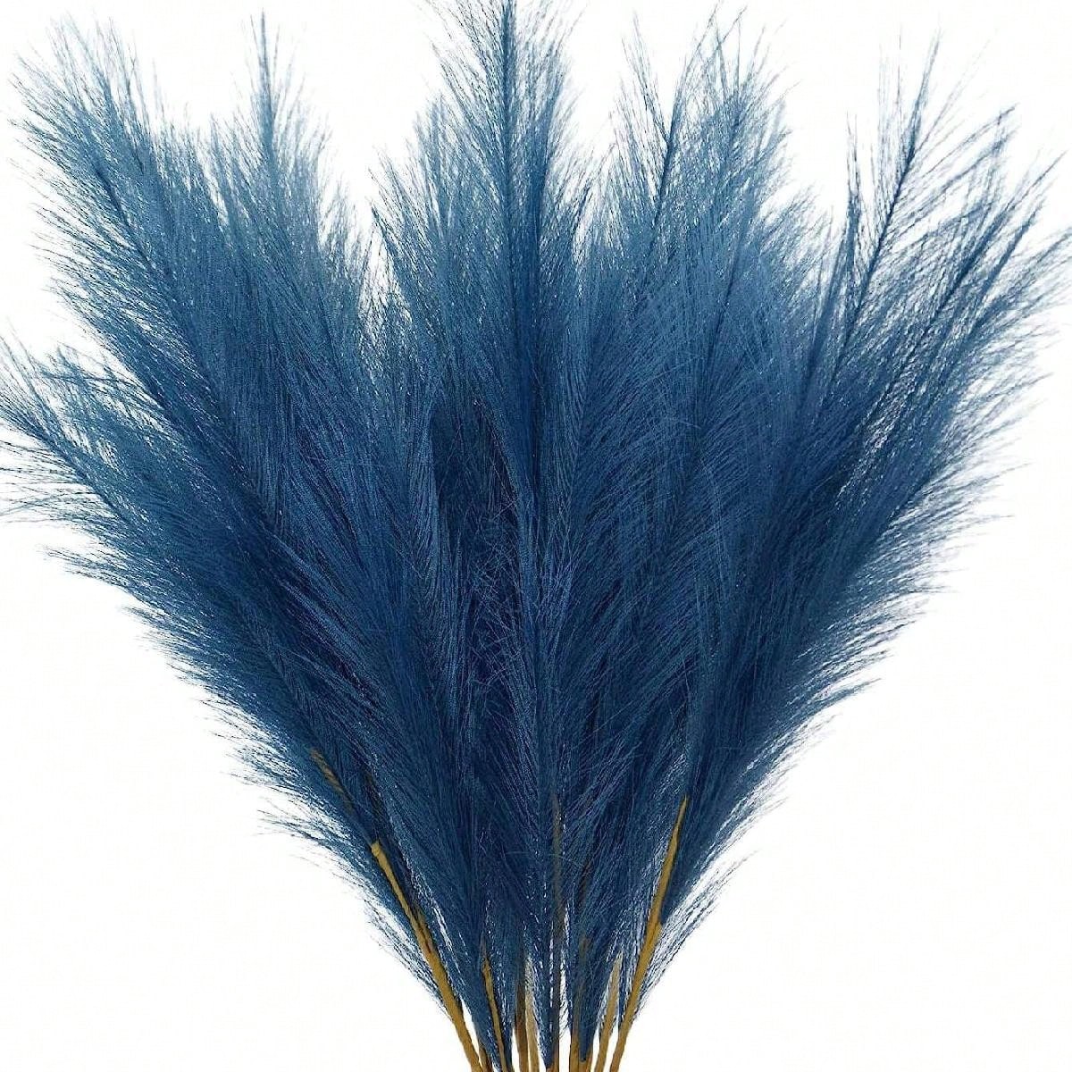 5/10/20pcs Blue Artificial Reeds,55cm/21.65in Tall Plush Faux Grass ...