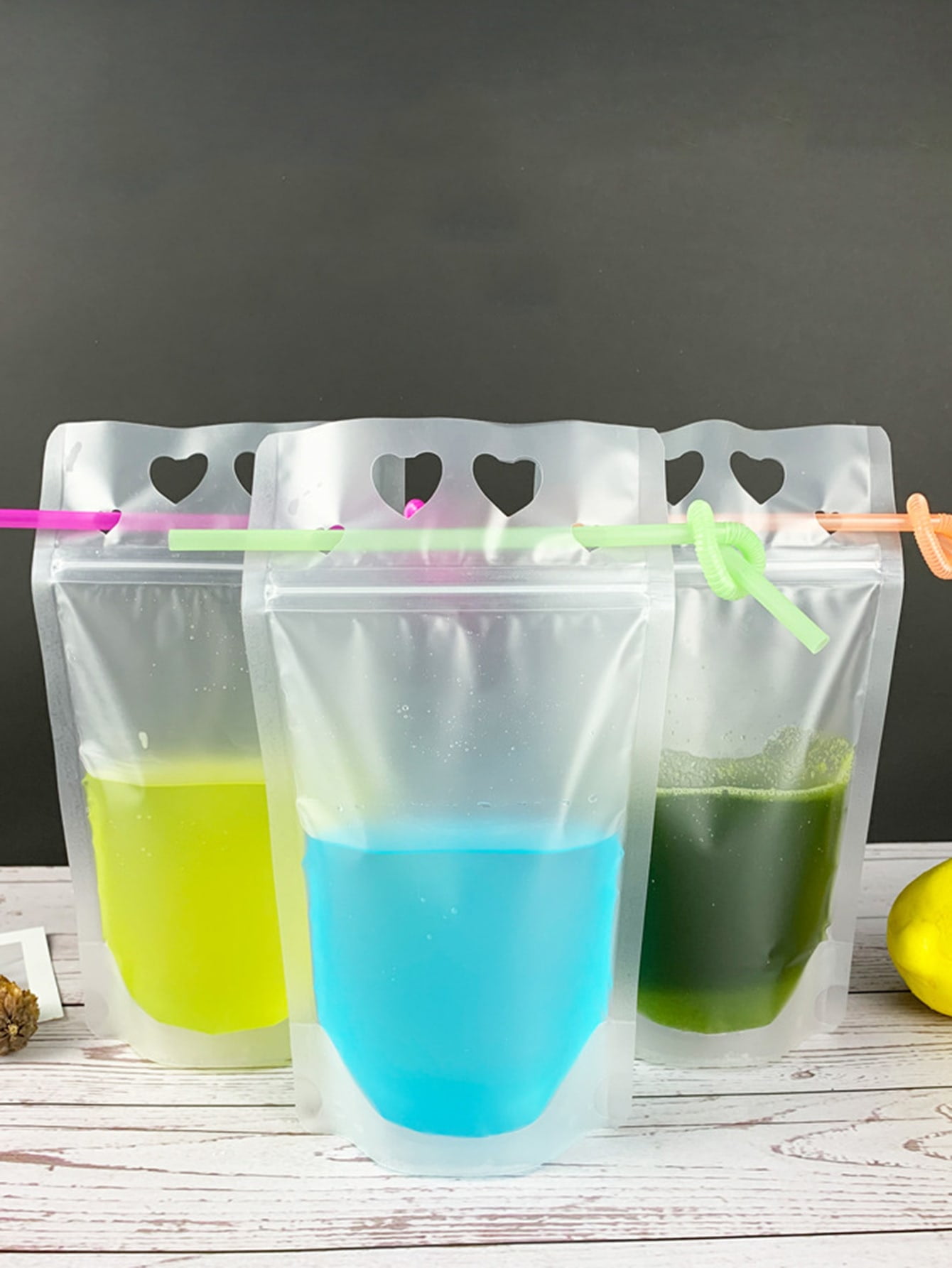 5/10/20pcs Clear Portable Drink Bags Without Straws, Sealed Zipper ...