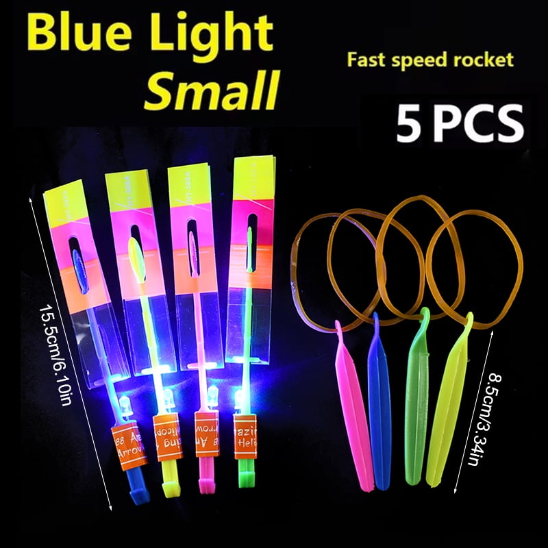 5/10/20pcs LED Light Arrow Rocket Helicopter Flying Toys Kids Birthday ...